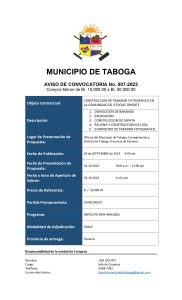 CONVOCATORIA – Municipio de Taboga